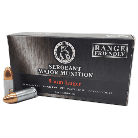 9mm – Sergeant Major Munition 115 Grain Full Metal Jacket