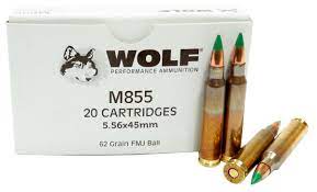 5.56x45 Ammo 62gr M855 - Wolf Performance