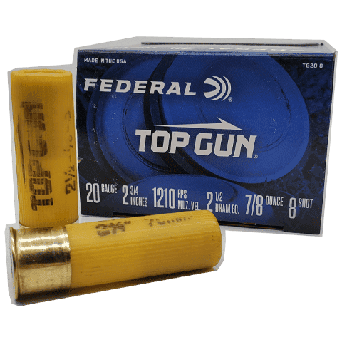20 Gauge – Federal 2-3/4″ Target Load 8 Shot – 25 Rounds