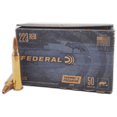 223 Rem – Federal Varmint & Predator 50 Grain JHP – 50 Rounds
