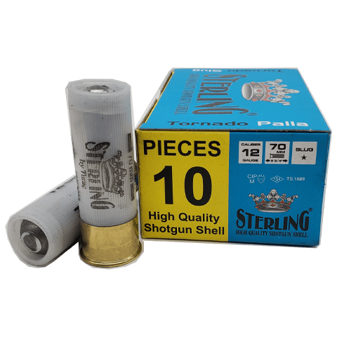 12 Gauge – Sterling 2-3/4″ Tornado Slug 1oz Rifled Slug – 10 Rounds