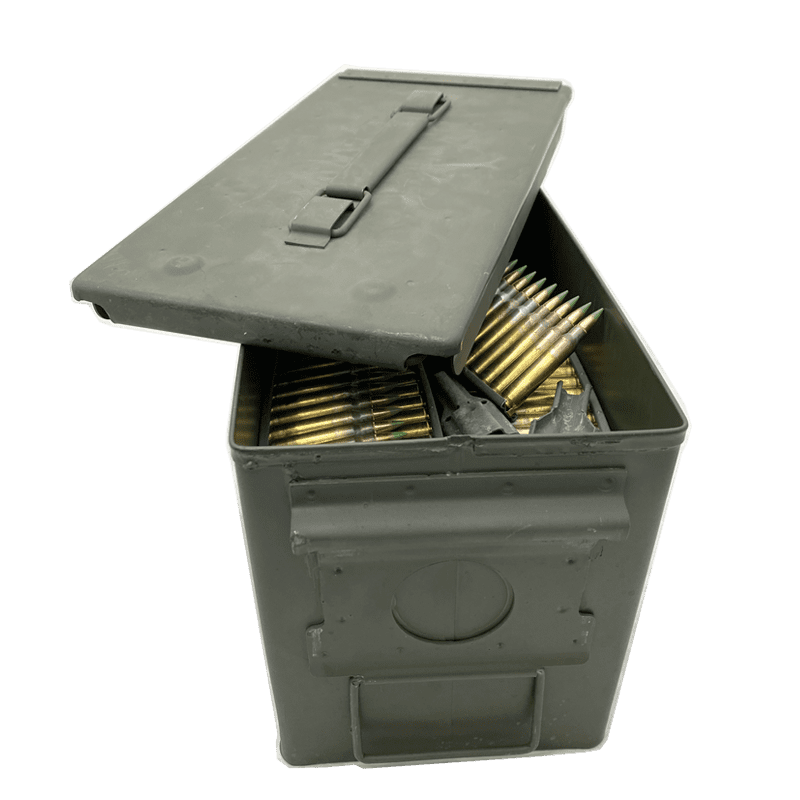 5.56 NATO – Lake City 62 GR. Green Tip Stripper Clipped 1,000 rd. can