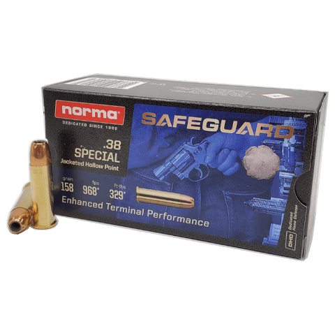 38 Special – Norma 158 Grain Safeguard Jacketed Hollow Point