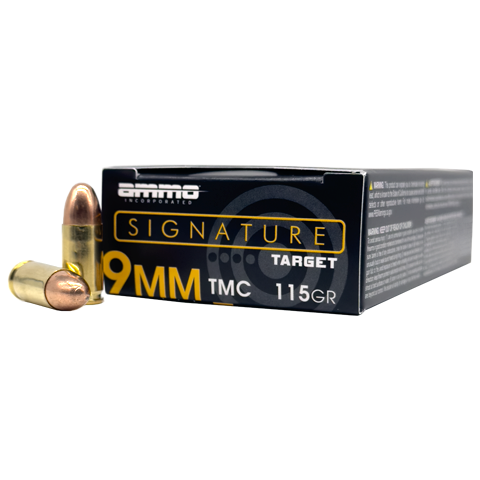 9mm – Ammo Inc. Signature 115 Grain TMC – 50 Rounds