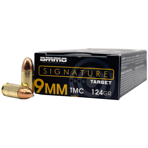 9mm – Ammo Inc. Signature 124 Grain TMC – 50 Rounds
