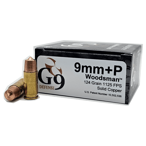 9mm – G9 Defense 124 Grain +P Woodsman Solid Copper – 20 Rounds