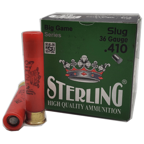 410 Gauge – Sterling 2-1/2″ Field & Target 1/4 oz Slug – 25 Rounds