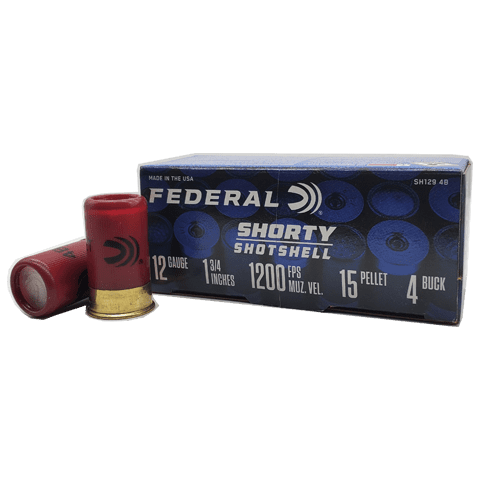 12 Gauge – Federal Shorty 1-3/4″ Shotshell #4 Buckshot – 10 Rounds
