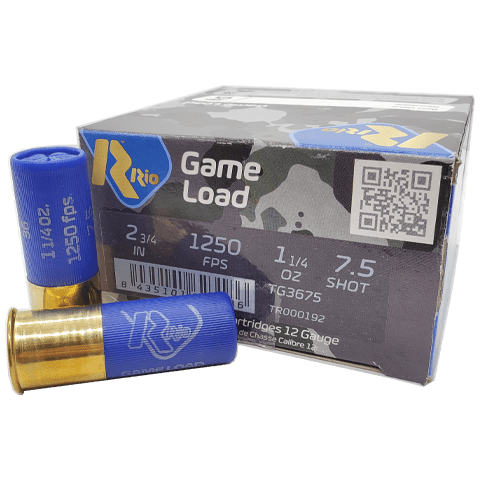 12 Gauge – Rio Game Load 2-3/4″ #7.5 Shot 1,250 Fps