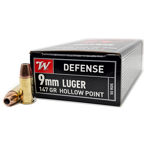 9mm – Winchester 147 Grain Jacketed Hollow Point – 50 Rounds