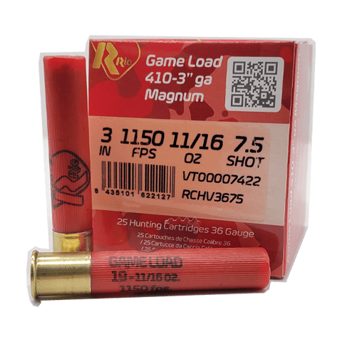 410 Gauge – Rio 3″ Game Load 7.5 Shot Magnum – 25 Rounds