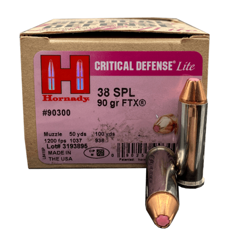 38 Special – Hornady Critical Defense Lite 90 Grain FTX JHP
