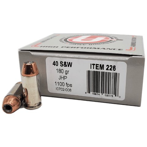 40 S&W – Underwood 180 Grain Nosler JHP