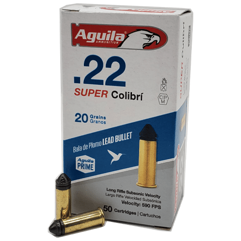 22 Long Rifle – Aguila 20 Grain Super Colibri – 50 Rounds