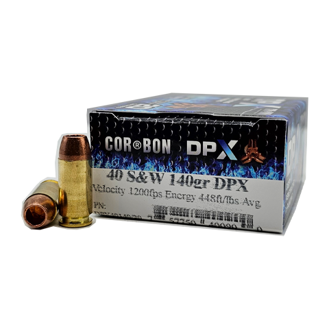 40 S&W – CorBon 140 Grain DPX Hollow Point – 20 Rounds