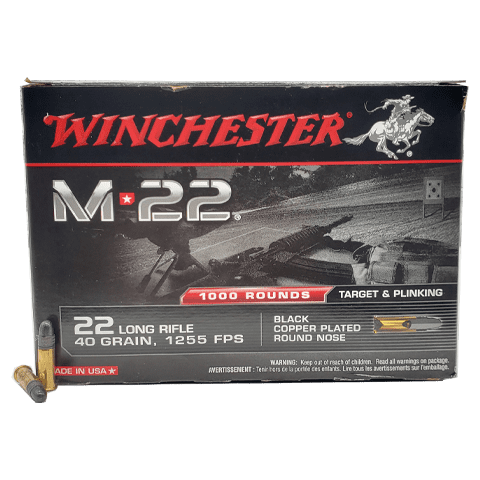 22 Long Rifle – Winchester M22 40 Grain BCPRN – 1000 Rounds