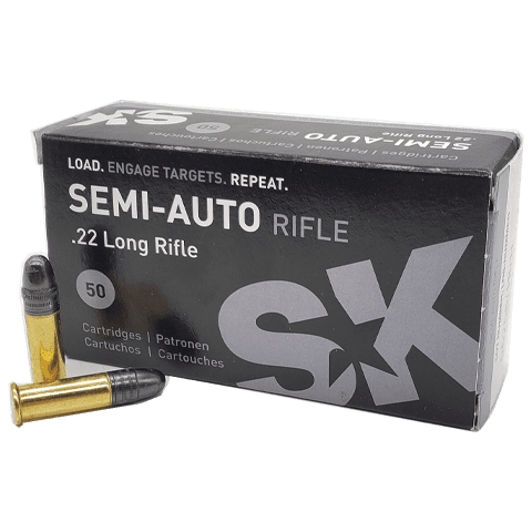 22 Long Rifle – SK Semi-Auto Rifle 40 Grain LRN – 50 Rounds