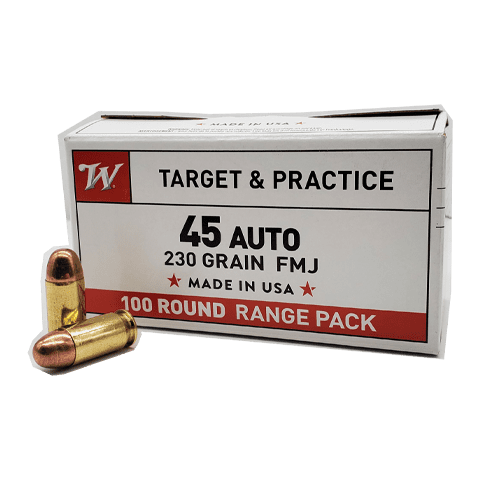45 Auto – Winchester 230 Gr. FMJ 100 rd. Value Pack